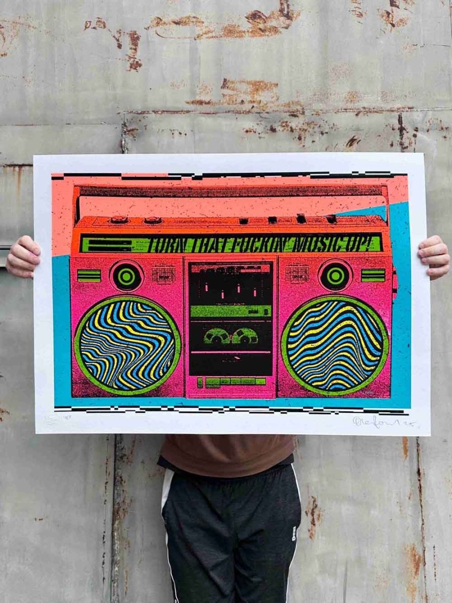 Boombox 2025 XL Hand pulled Screenprint – OLI FOWLER ART